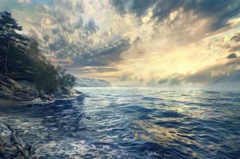 Premium Ai Image Eternal Beauty And Serene Landscapes Capturing The