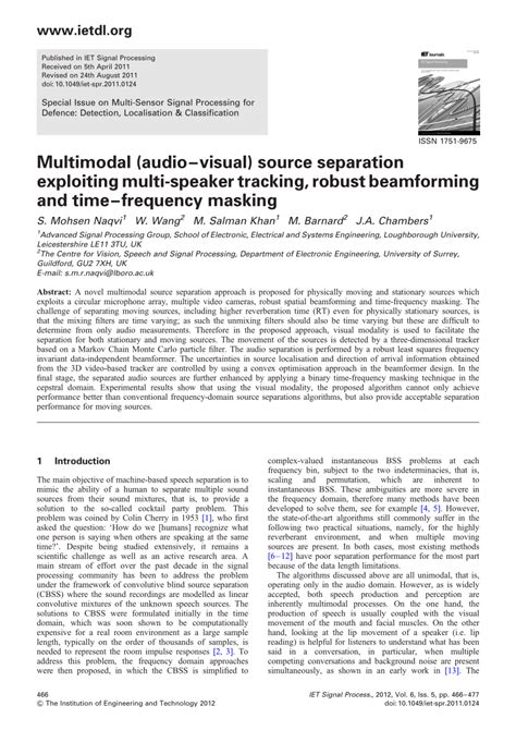 pdf multimodal audio visual source separation exploiting multi