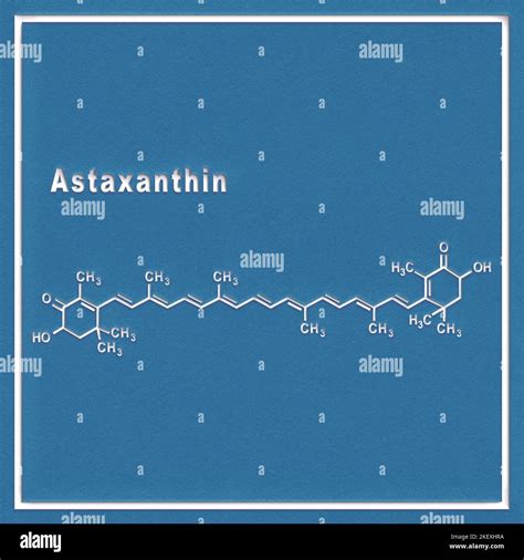 Astaxanthin Keto Carotenoid Structural Chemical Formula On A White