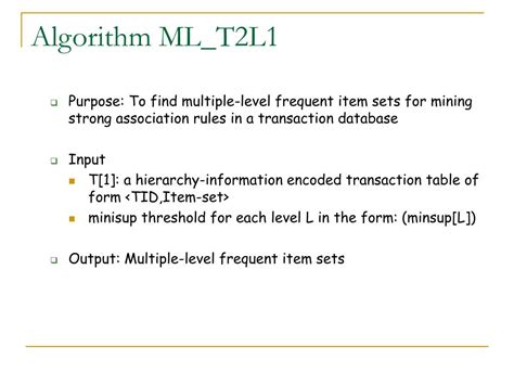 ppt mining multiple level association rules in large databases