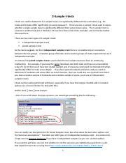 Sample T Tests Notes Sample T Tests T Tests Are Used To Determine If Sample Means Are