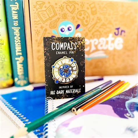 Fantastical Compass Enamel Pin Owlcrate Book Emporium