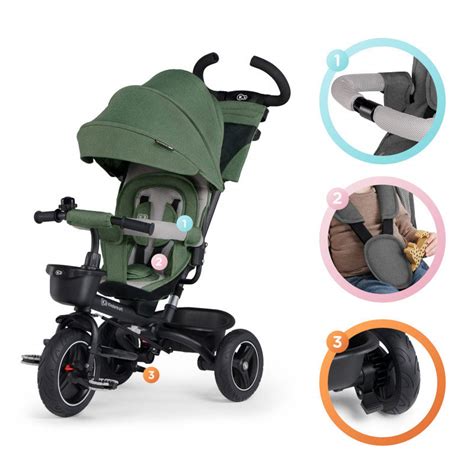 KinderKraft Children tricycle SPINSTEP 5 in 1 Green | PAKOSTNIK