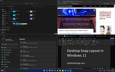 Snap Layouts In Windows 11 Si Snap Groups 2022 How To Stealth Settings