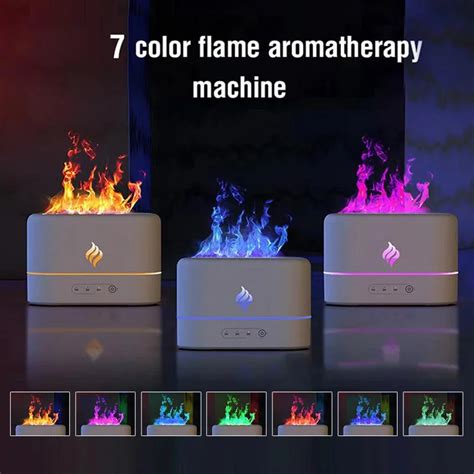 Simulated Flame Diffuser Seven Color Gradient Creative Household