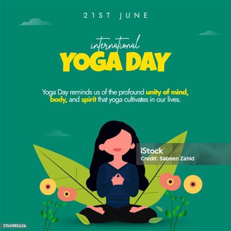 요가의 날 벡터 스톡 일러스트 와 A Girl Doing Yoga In A Garden With Flowers Around