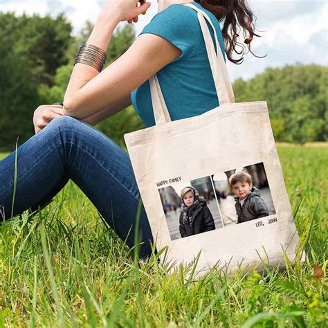 Personalized Photo Canvas Tote Bag Shopping Bag Birthday Christmas T