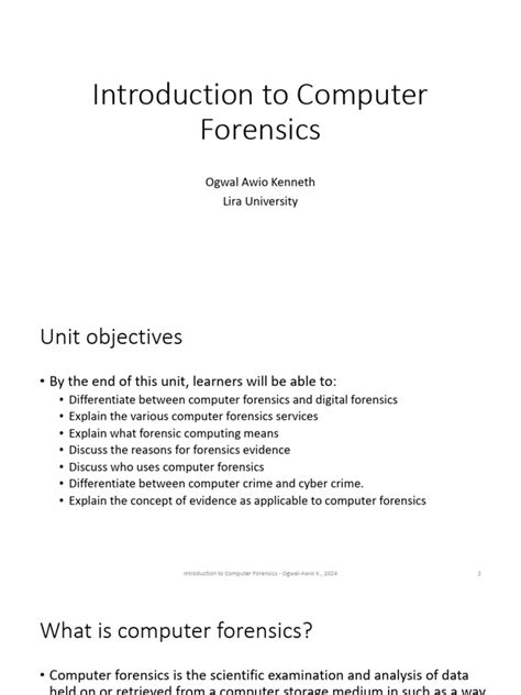 Introduction To Computer Forensics Pdf Digital Forensics Computer Forensics