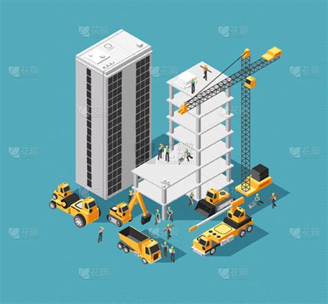 概念 建筑业 三维图形 混凝土 工业 商务 建筑 图像 矢量 分离着色