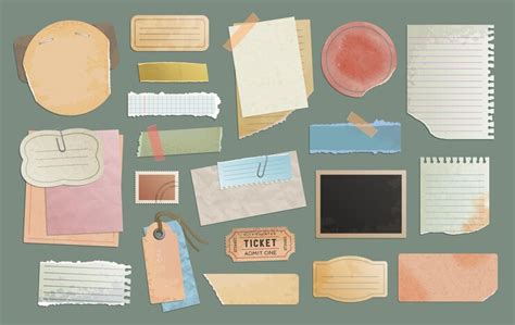 Notas De Papel De Scrapbook Adesivos De Página Rasgada Ou Memorandos