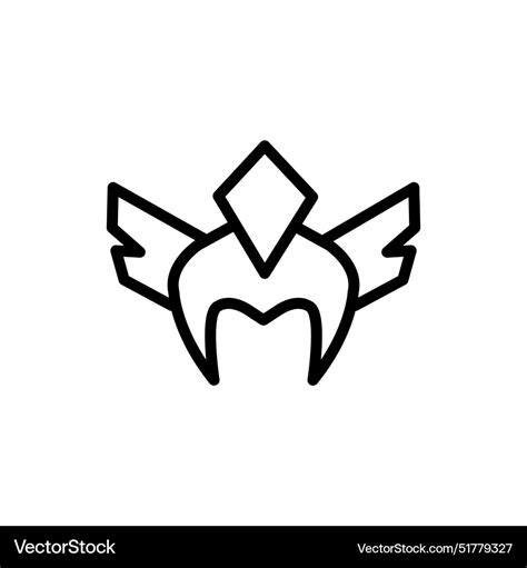Valkyrie Icon Ideal For Mythology And Fantasy Vector Image