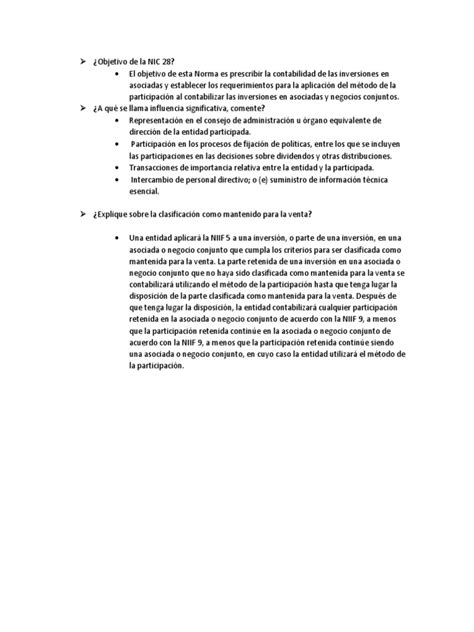 Objetivo De La Nic 28 Pdf