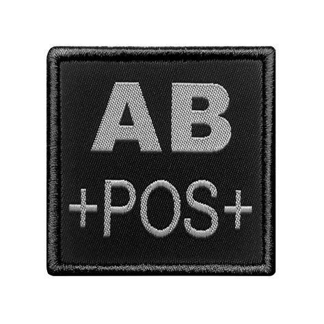 Groupe Sanguin Ab Positif Brodé Noir A10 Equipment