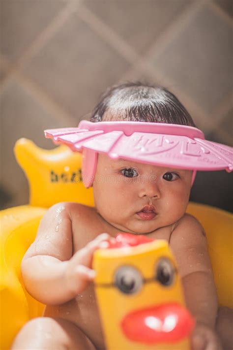 Little Asian Babe Is Having Fun In The Shower Stock Image Image Of