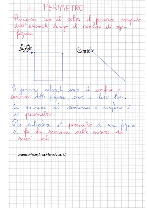 Il Perimetro Geometria Classe 4 Maestramonica