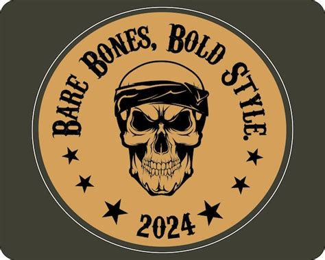 Bare Bones Bold Style Slogan Avec Effet De Crâne De Tête De Squelette