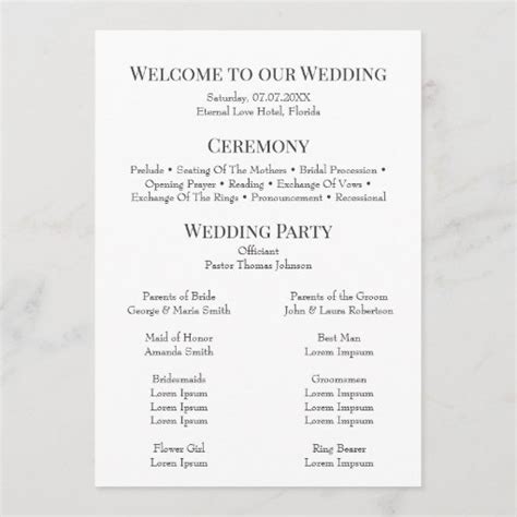 Modern Elegant Monogram Photo Wedding Program Zazzle