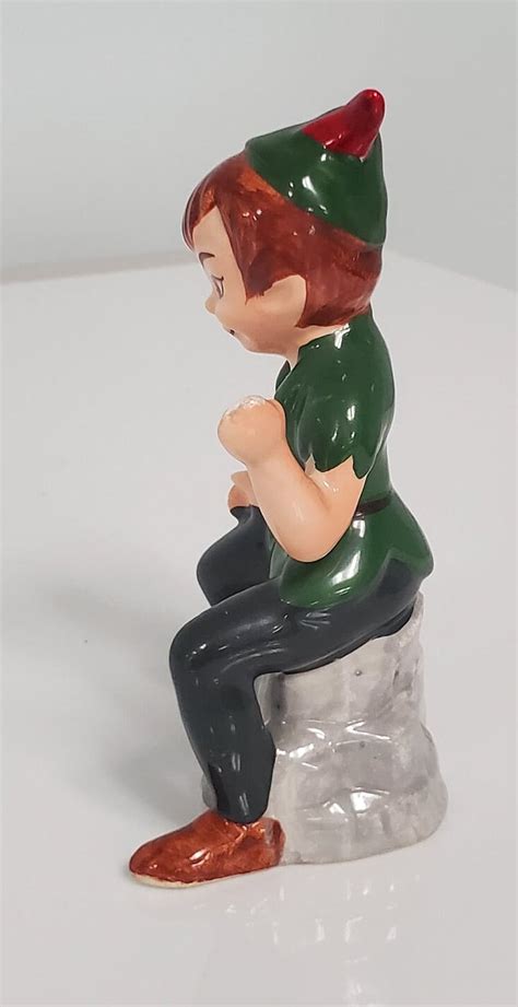 S Vintage Walt Disney Peter Pan Ceramic Figurine Etsy