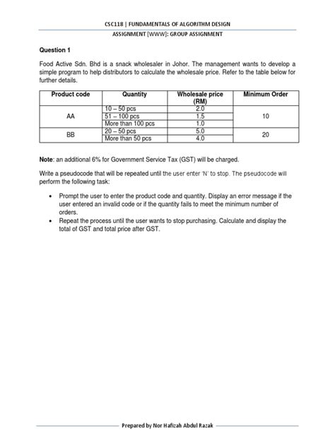 Assignment Csc128 Pdf Prices Business