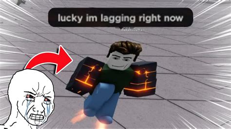 Lucky Im Lagging Right Now The Strongest Battlegrounds Youtube