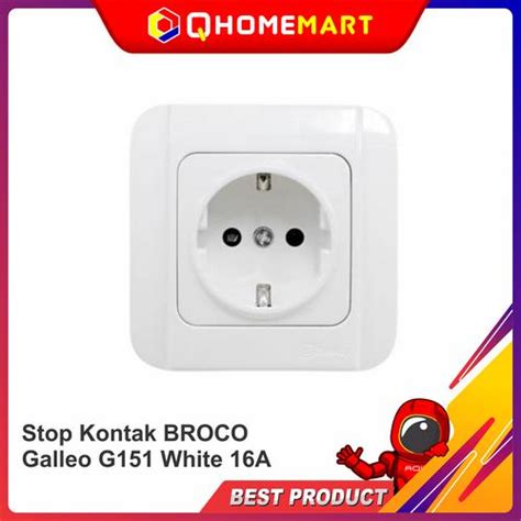 Jual Stop Kontak BROCO Galleo G151 White 16A Kab Bantul QHomeMart