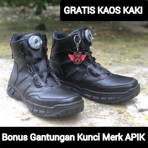 Jual Sepatu Lantas Tali Putar Ninja Full Kulit Sapi Asli Berkualitas