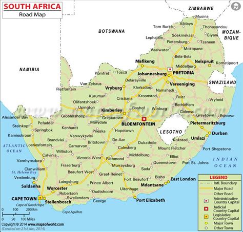 Detailed Map Of South Africa Its Provinces And Its Major Cities Artofit