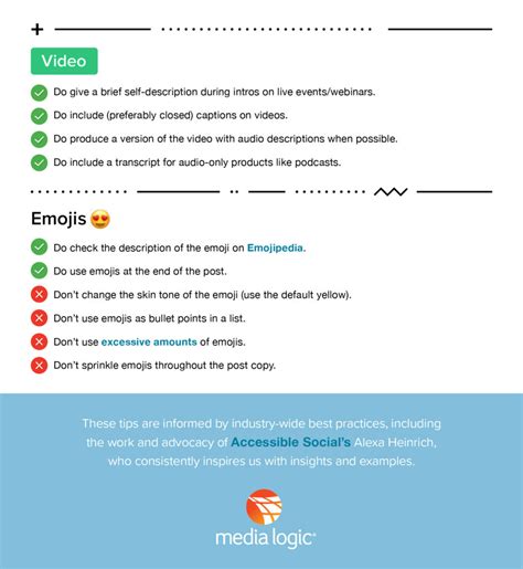 Accessibility Best Practices For Social Media Tip Sheet