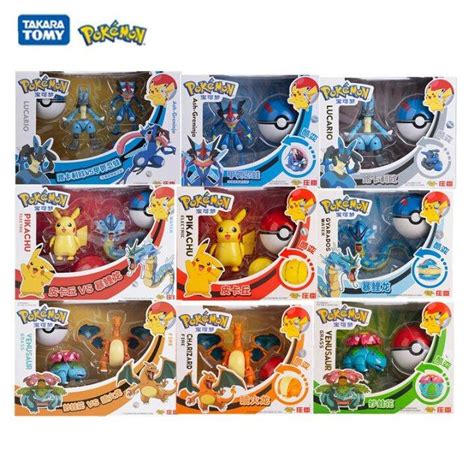 Genuine Pokemon Box Set Pocket Monster Pokeball Deformation Toys Anime
