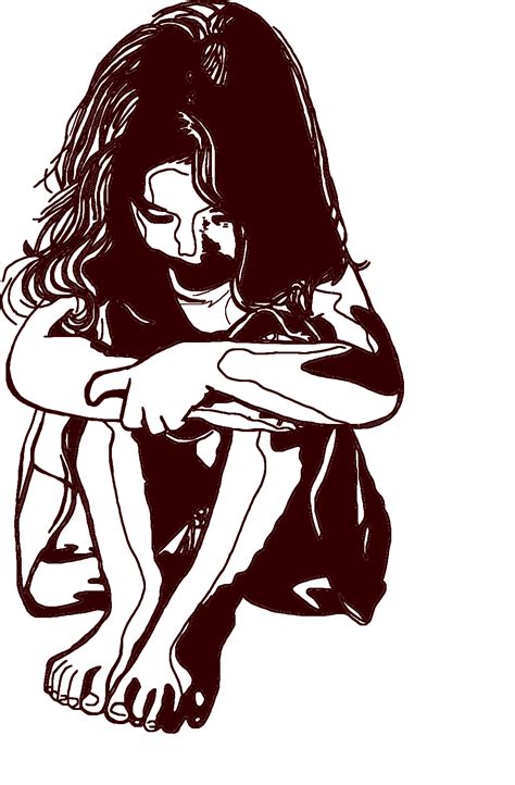 Девушка на коленях рисунок фото и картинки Abrakadabra Fun