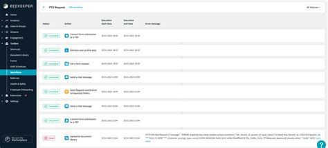 Workflows Troubleshooting Beekeeper Help Center