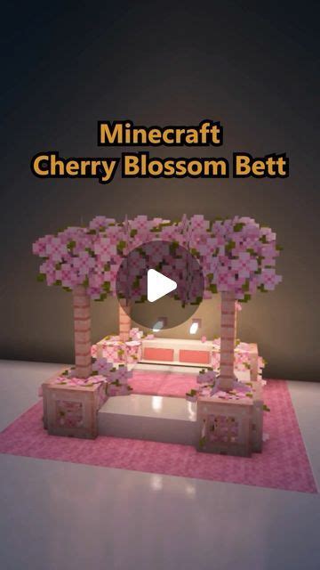 Sabims On Instagram Minecraft Cherry Blossom Bett 🌸 Minecraft