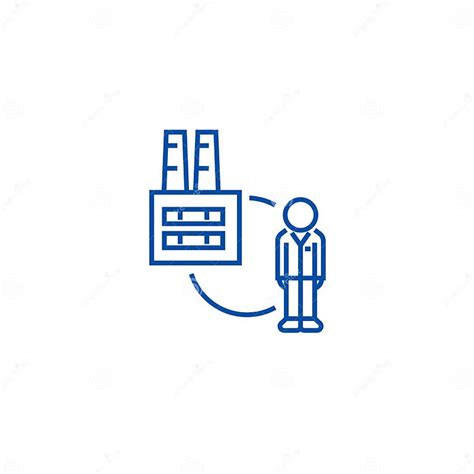 Affaires Au Client Usine à La Ligne Concept Du Consommateur Dicône