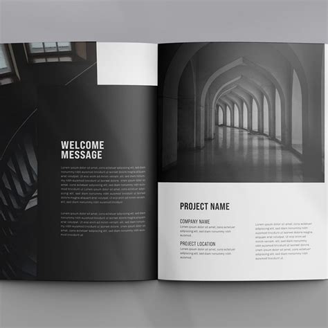 Black And White Architecture Portfolio Magazine Template