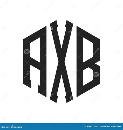 Axb Logo Design Initial Letter Axb Monogram Logo Using Hexagon Shape Stock Vector
