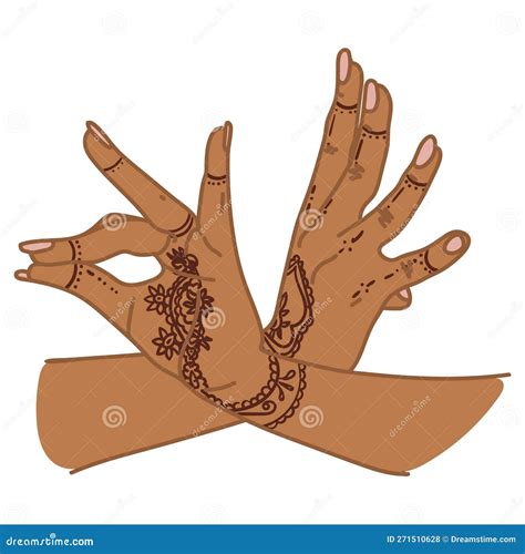 The Traditional Hand Sign Of A Dancing Woman Indian Classical Dance
