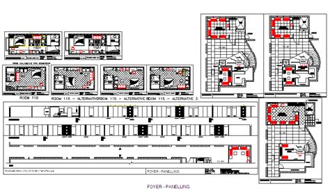 Hotel Building Structure Detail Plan Elevation And Section 2d View