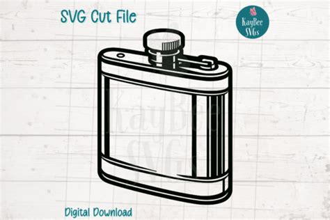 Hip Flask Svg Cut File Graphic By Kaybeesvgs · Creative Fabrica