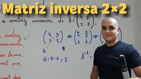 matriz 21 matriz inversa 2x2 youtube