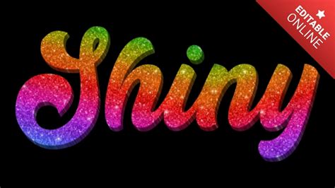 Shiny Multi Color Glitter Text Effect Generator