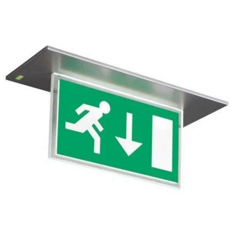Stainless Steel Rectangular Fire Exit Signage For Promotion At ₹ 1250 Piece In Navi Mumbai