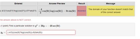 Solved Find A Particular Solution To Y 36y 48 Sec