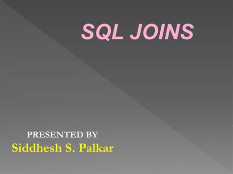 Sql joins | PPT