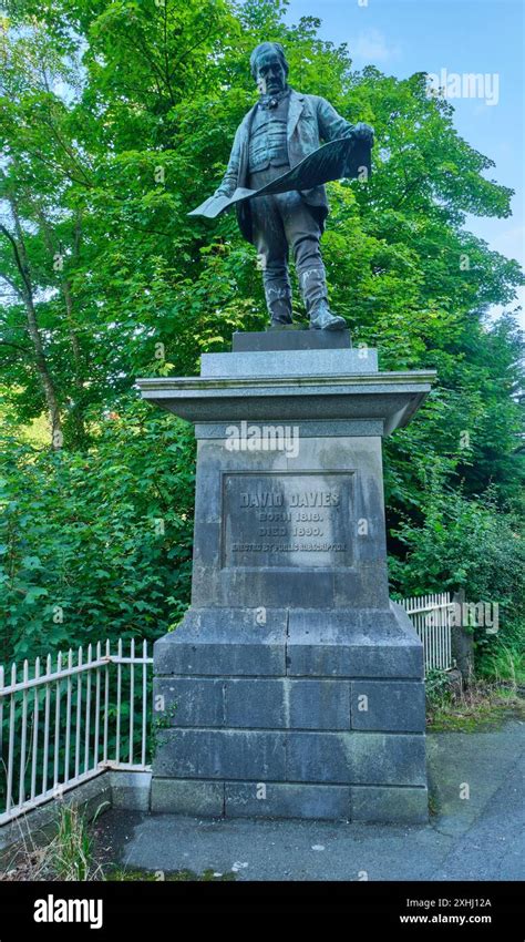 Statue To David Davies Founder Of Barry Docks At Llandinam Near