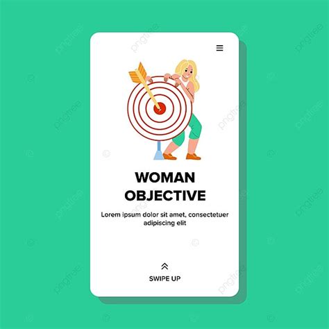 Woman Business Objective And Strategy Plan Vector Template Download On