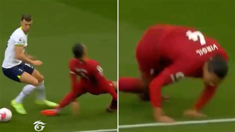 Virgil Van Dijk Sent Completely Wrong Way By Tottenham Hotspur Goal Football Sportbible