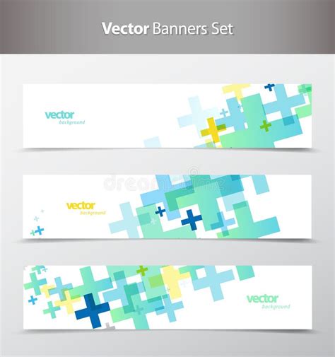 Set Of Abstract Colorful Web Headers Stock Vector Illustration Of Design Headers 115130762