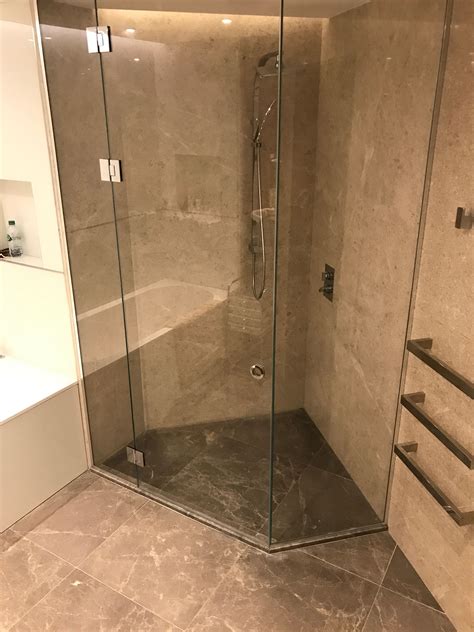 Pentagonal Shower Enclosure Floor To Ceiling In Battersea London