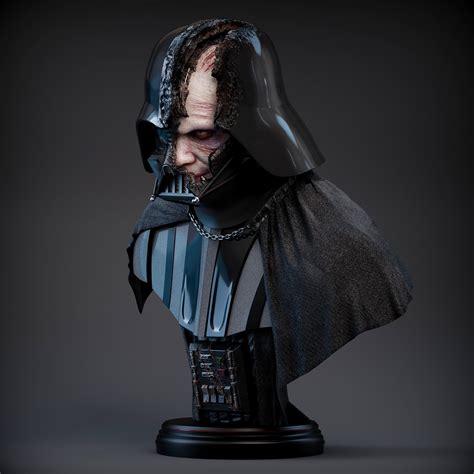 Darth Vader Damaged Life Size Bust Custom Statue Unboxing Bros