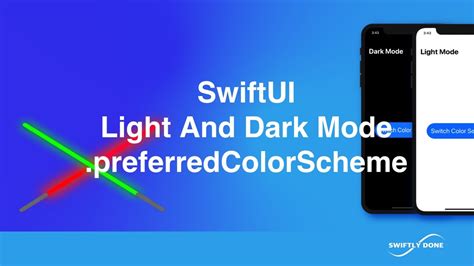 Xcode Swiftui Light And Dark Mode Using Preferred Color Scheme Youtube